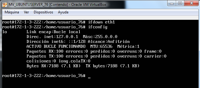 Comando ifdown · Comandos Basicos Linux